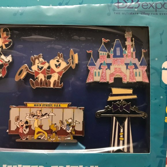 Disney | Accessories | New D23 Exclusive Disney Dapper Theme 6 Pin Set ...